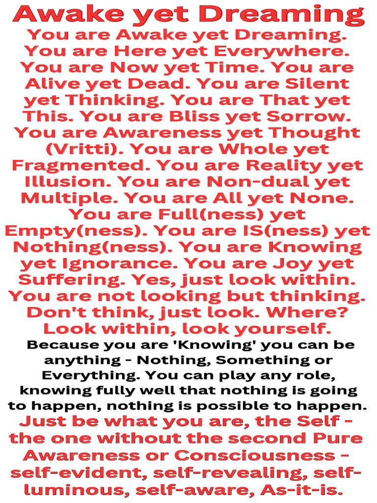 Awake Yet Dreaming | PDF