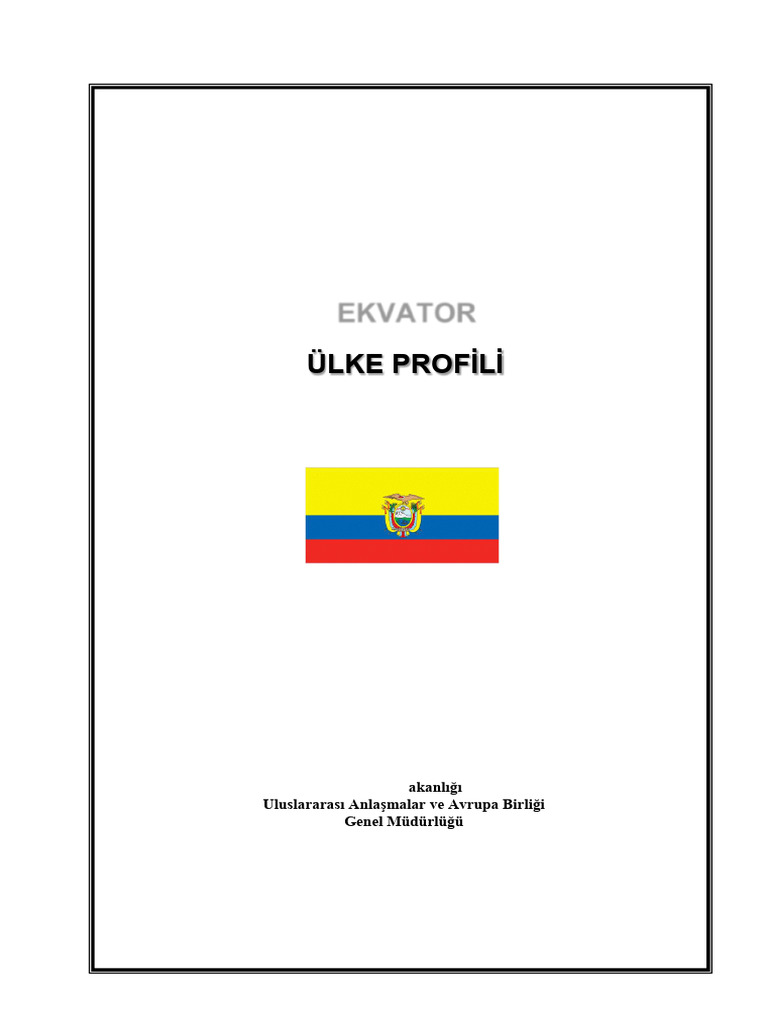 EKVATOR Ülke Profili | PDF