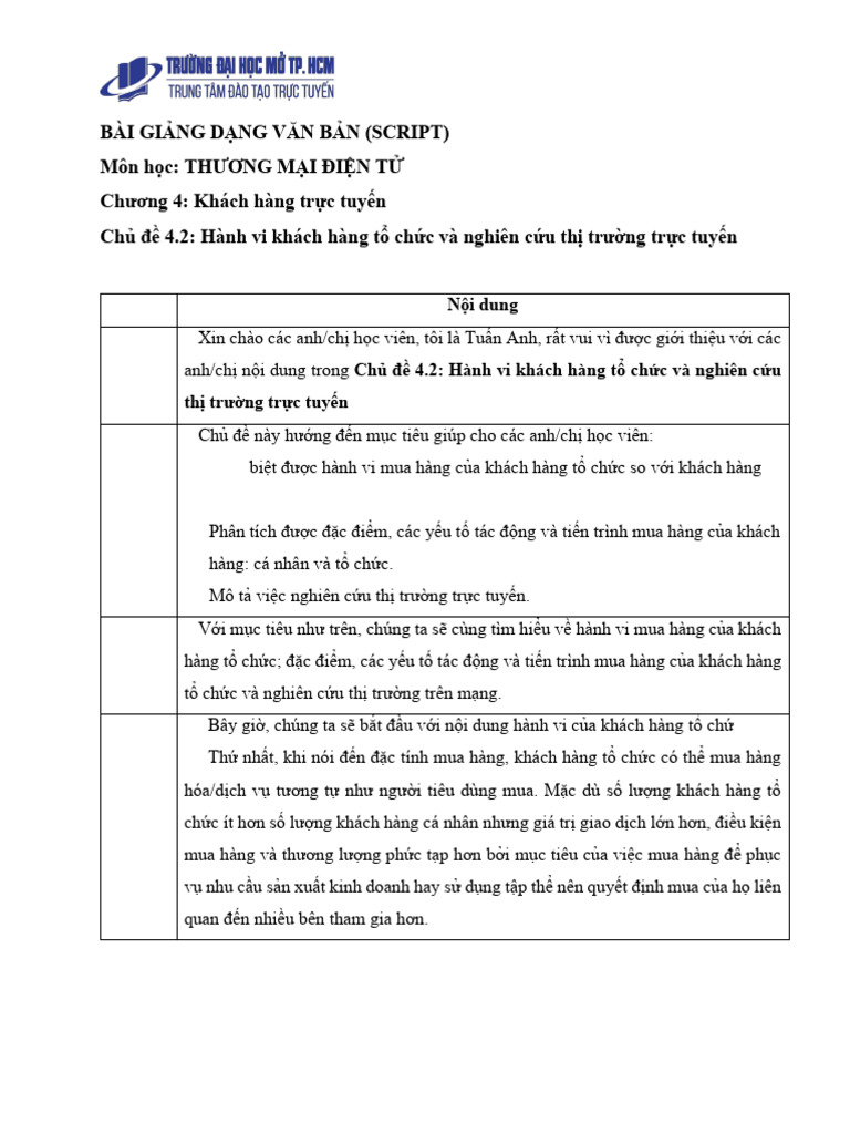 Script_Chuong 4_Chu de 4.2 | PDF