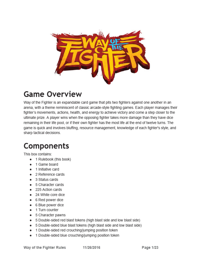 Way of the Fighter Card Game Guide | PDF | Playing Cards | Fighter Aircraft