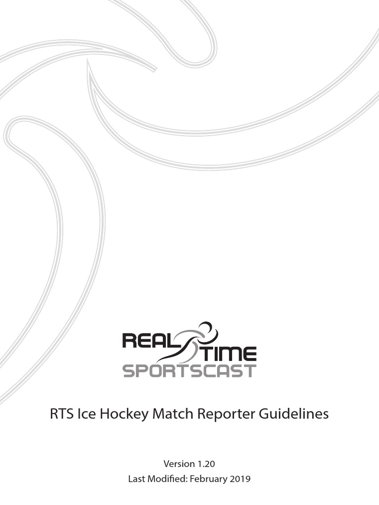 RTS Ice Hockey Reporter Guidelines | PDF | Ice Hockey | Team Sports