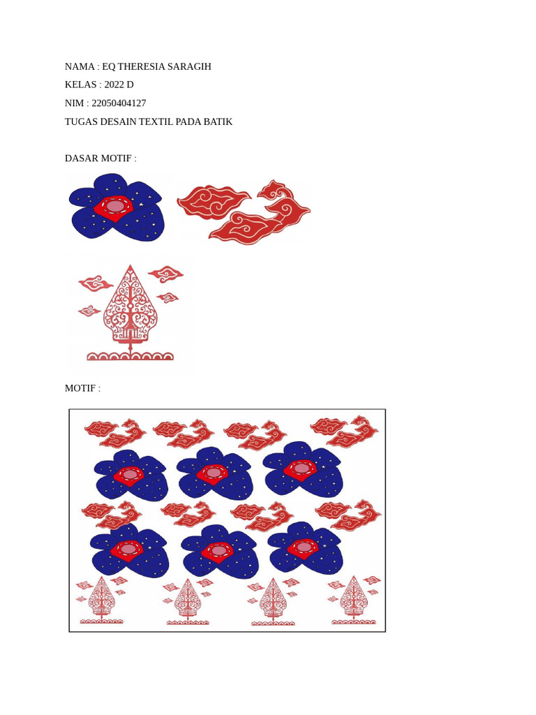 127D - Eq Theresia Saragih - Desain Textil Batik | PDF