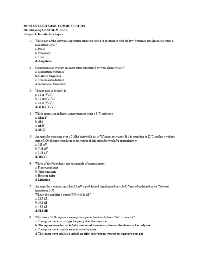 Modern Electronic Communication Miller | PDF