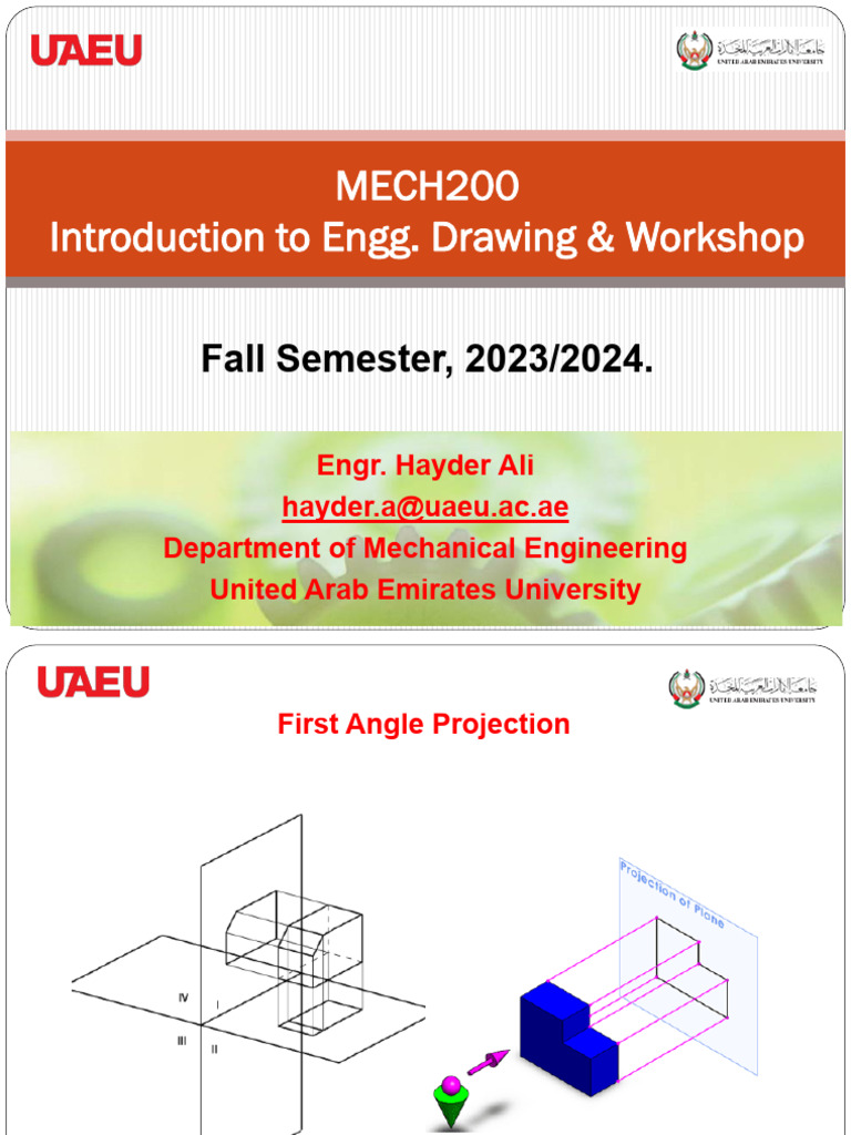 First Angle Projection | PDF
