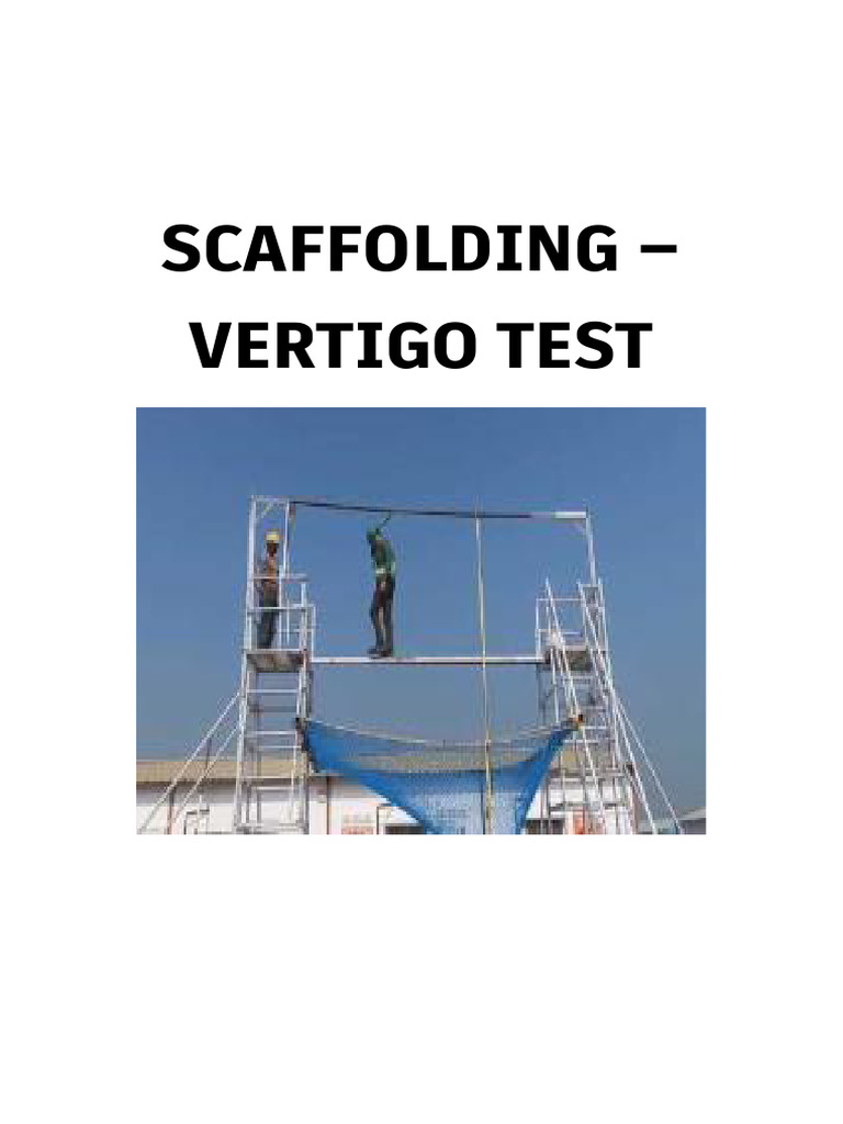 Scaffolding-VERTIGO TEST | PDF