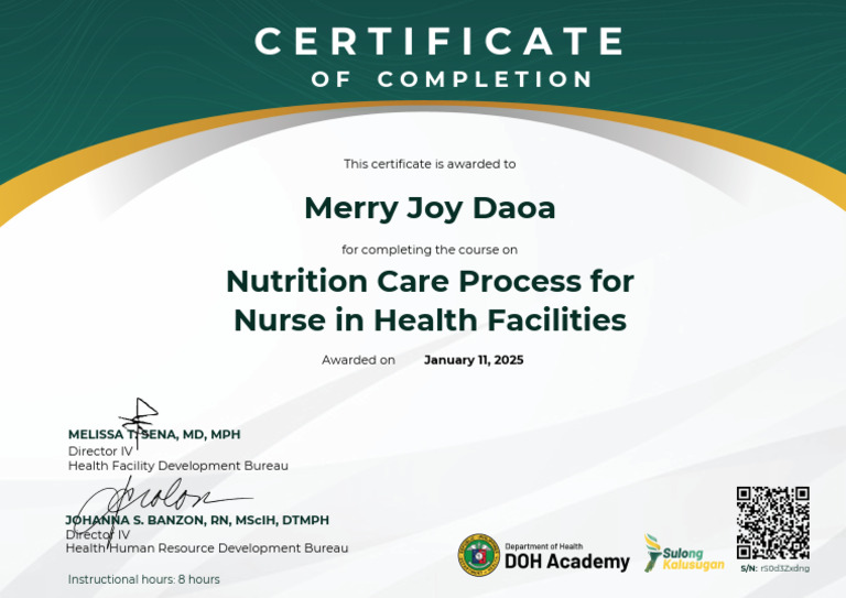 Certificate Of Completion 4 Pdf