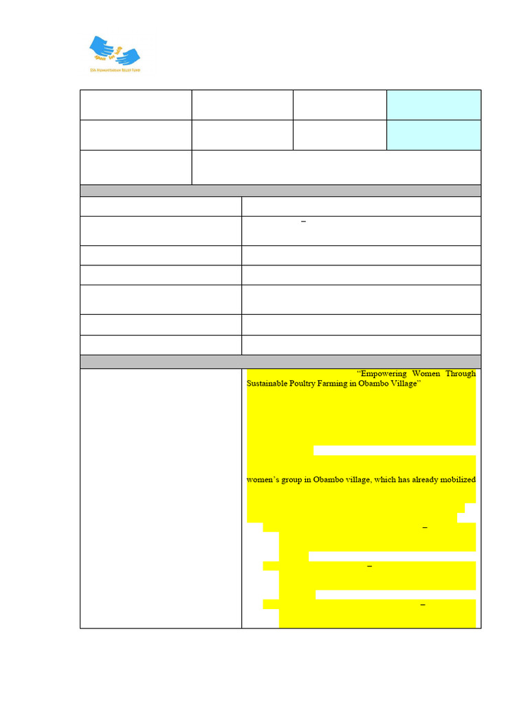 Kho Filled HRF Paf Template | PDF | Capacity Building | Food Security
