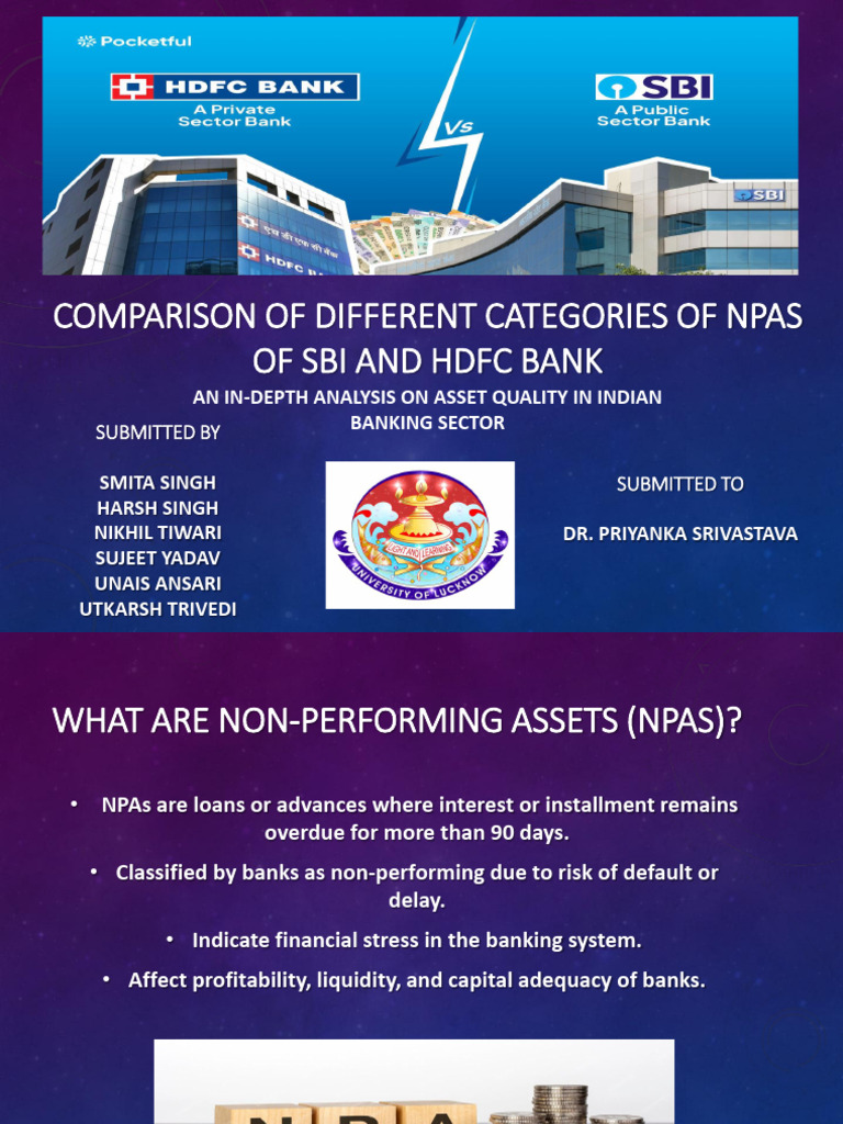 NPA Comparison: SBI vs HDFC Bank | PDF | Banks | Loans