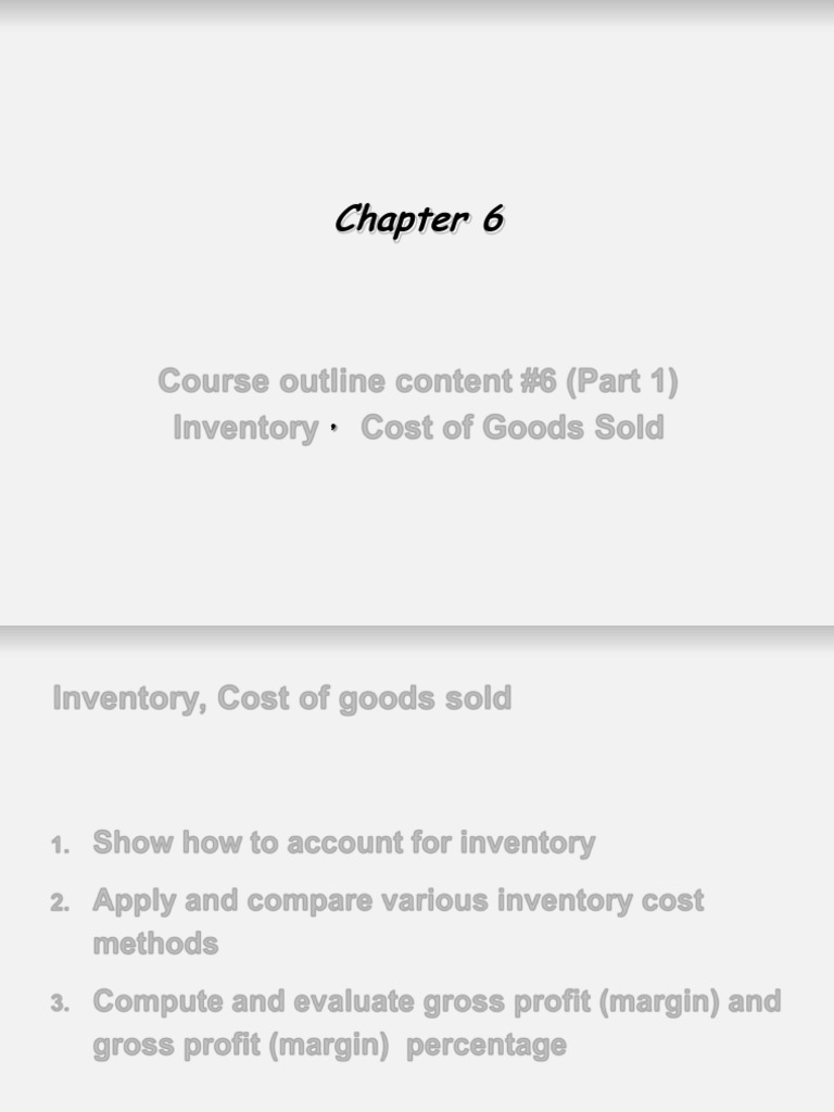 Inventory Accounting and Cost Methods | PDF | Cost Of Goods Sold ...