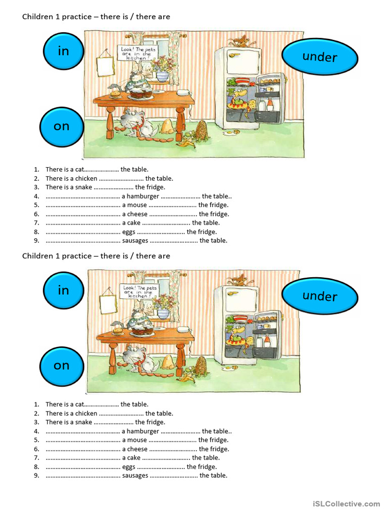 Kids' Exercises: There Is/Are Practice | PDF