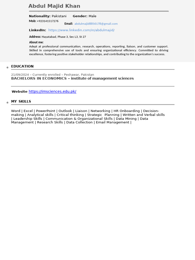 Abdul Majid Khan | PDF