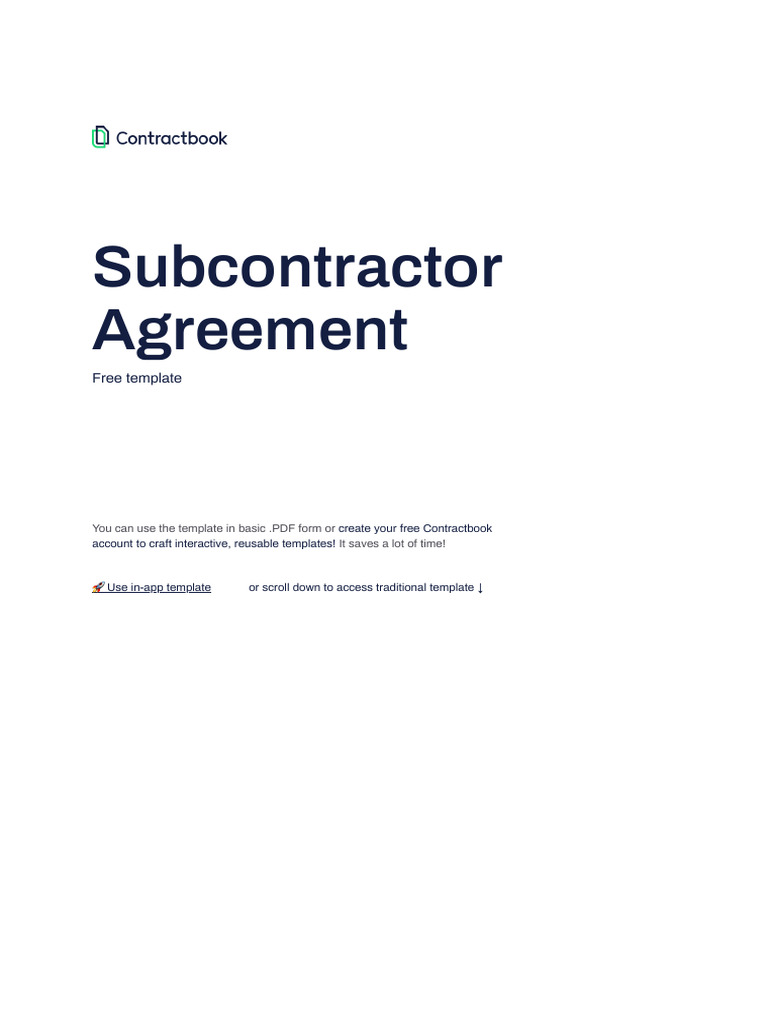 Subcontractor Agreement | PDF | Indemnity | Liability Insurance