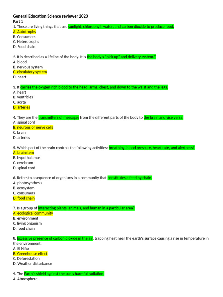 General Education Science. 2023 | PDF | Atmosphere Of Earth | Earth