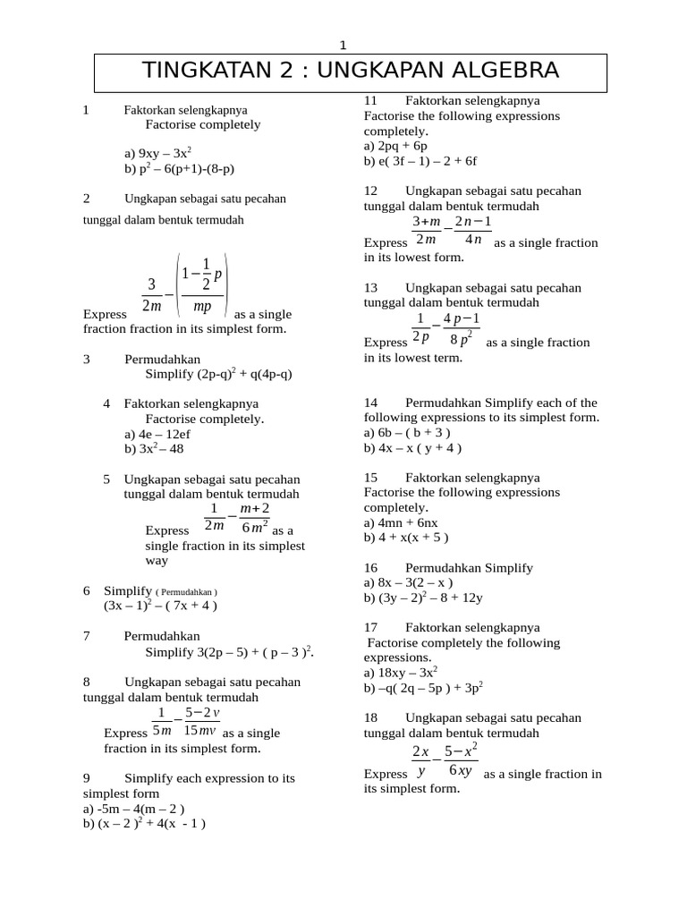 Modul Relief Matematik Tingkatan 3 Pdf