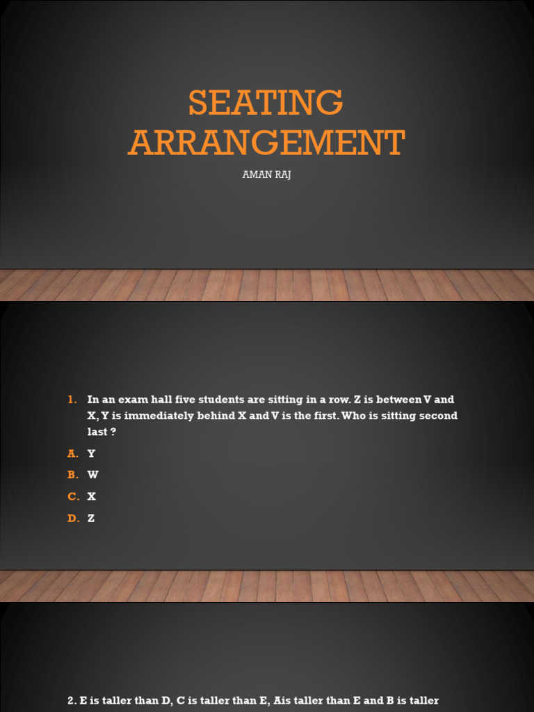 Seating Arrangement | PDF