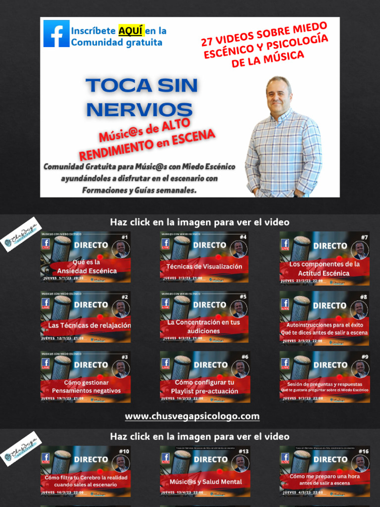 Listado de Directos Ya Emitidos Con Sus Links | PDF