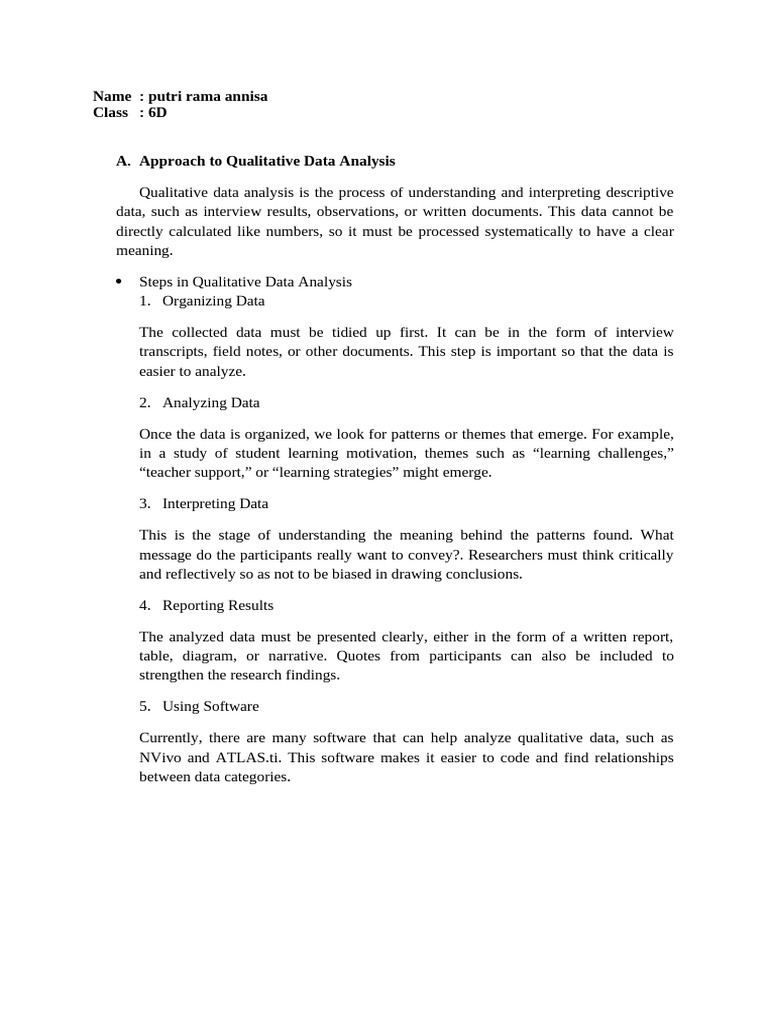 Approach To Qualitative Data Analysis | PDF