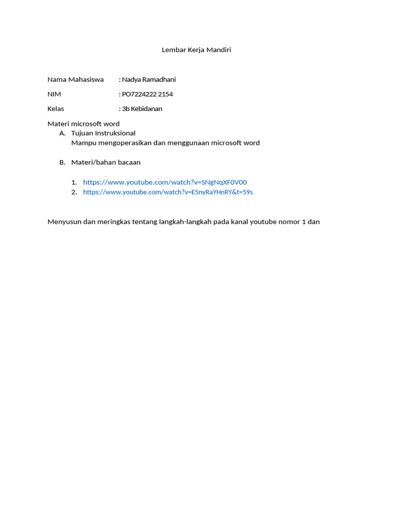 Lembar Kerja Mandiri 9 Nadya Pdf