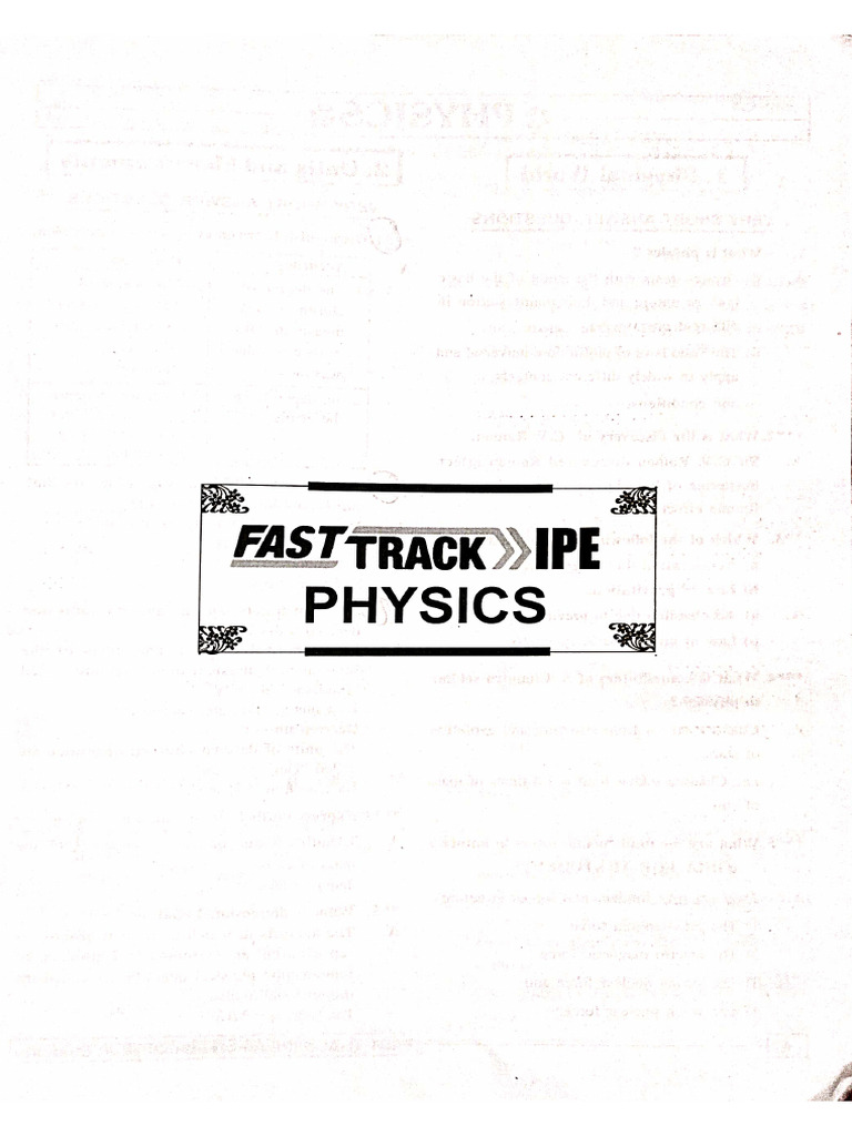 Physics Fast Track | PDF