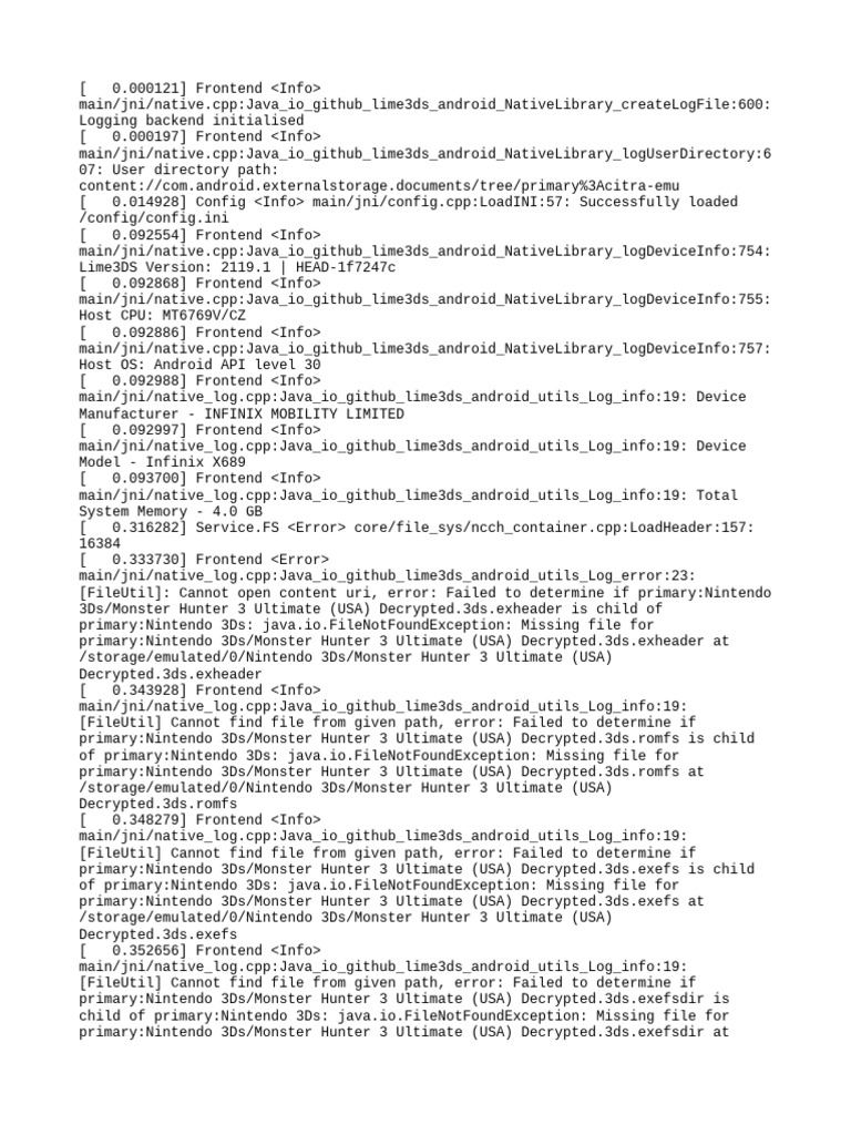 lime3ds_log_ | PDF | System Software | Computer Architecture