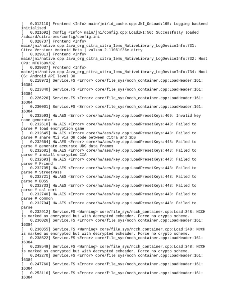 Citra Log | PDF | Encryption | Computing