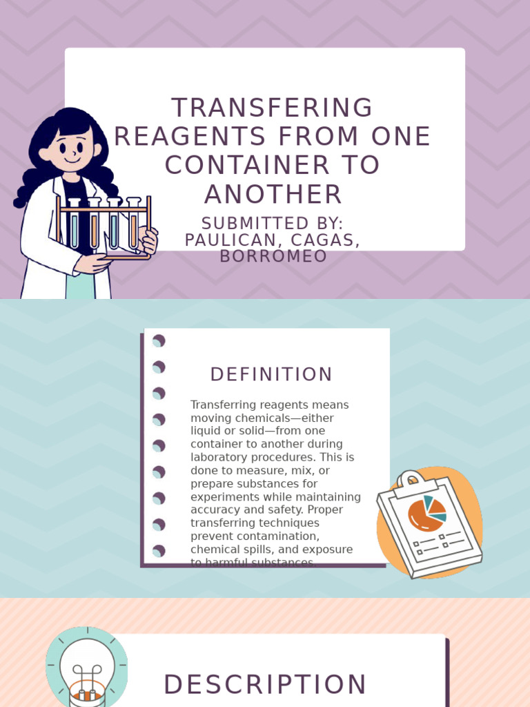 Transferring Reagent From One Container To Another | PDF