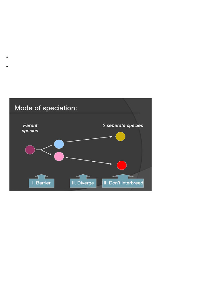 Modes of Speciation - Practical | PDF | Evolution | Species