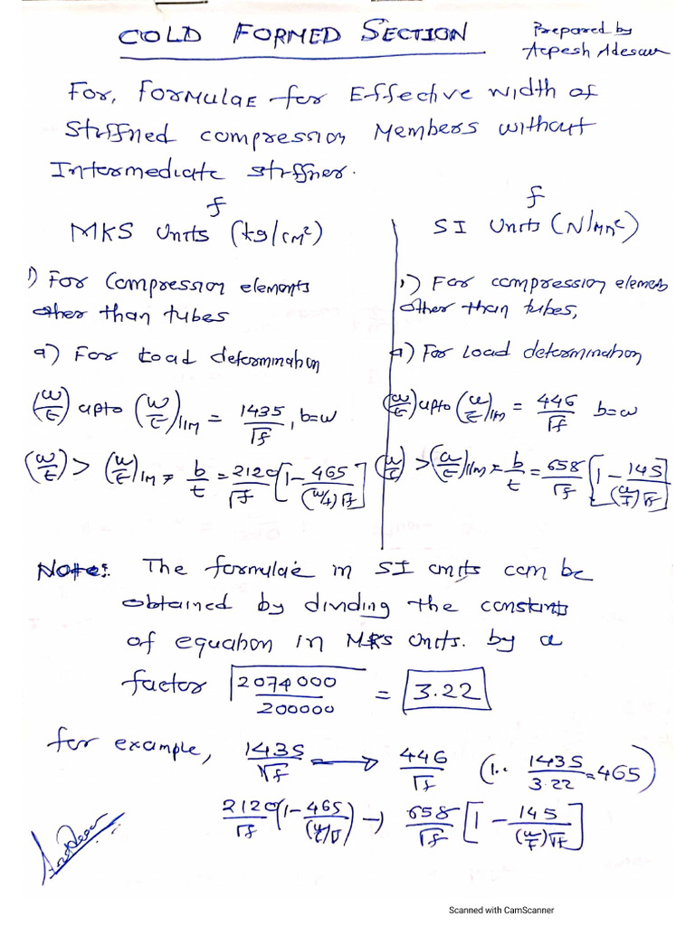 Cold Formed Section - 2025 | PDF
