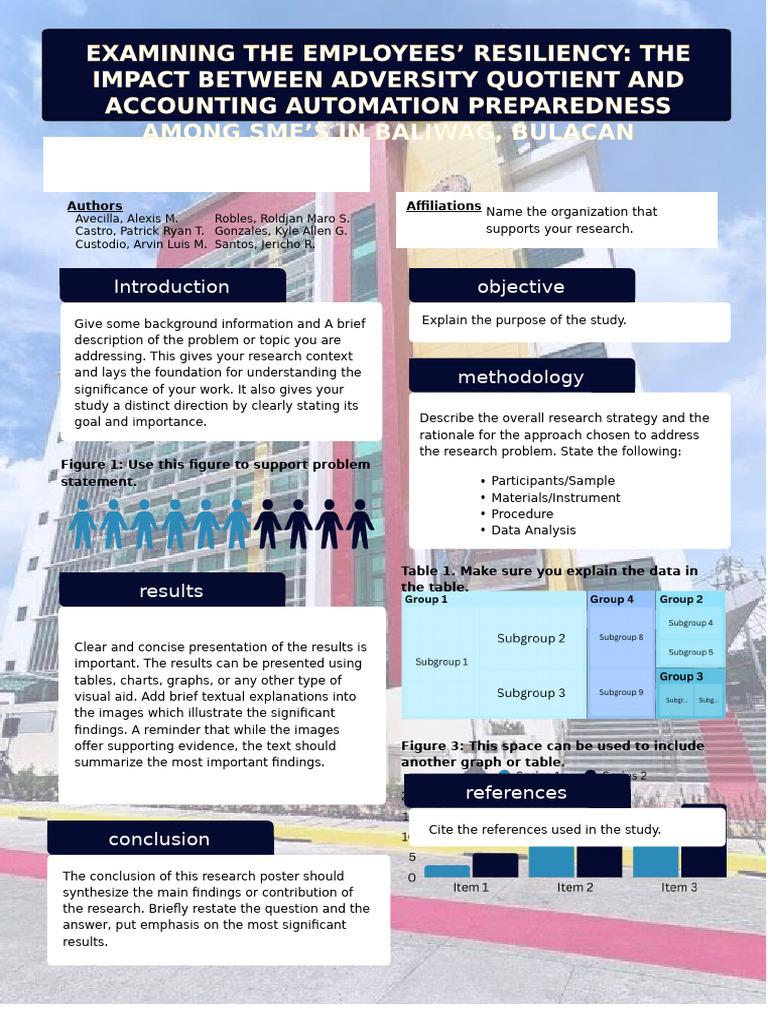 Academic Research Poster in Blue and White Contemporary Style (Poster ...