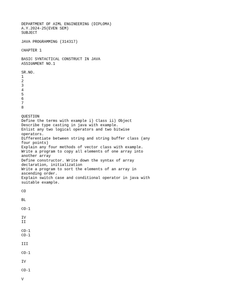JPR Assignment 1 | PDF