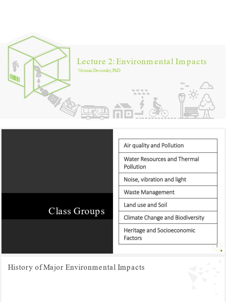 Lecture 2 - Environmental Impacts | PDF | Pollution | Environmental ...