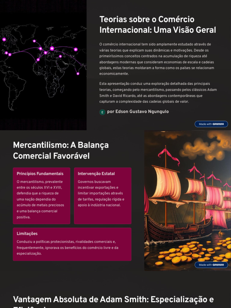Teorias Sobre o Comercio Internacional Uma Visao Geral | PDF | Mercantilismo | Comércio ...