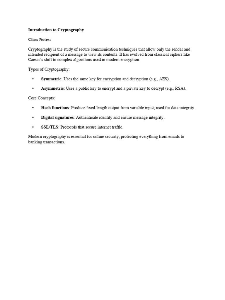 Introduction To Cryptography | PDF