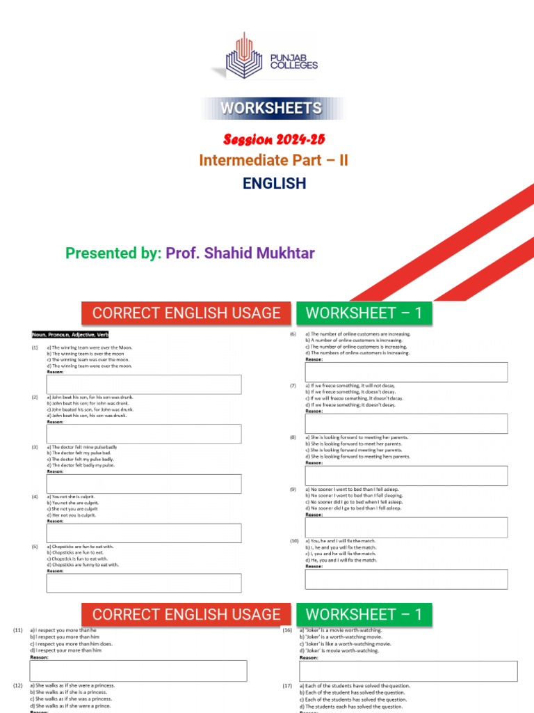 Presentation English (2nd Year) | PDF