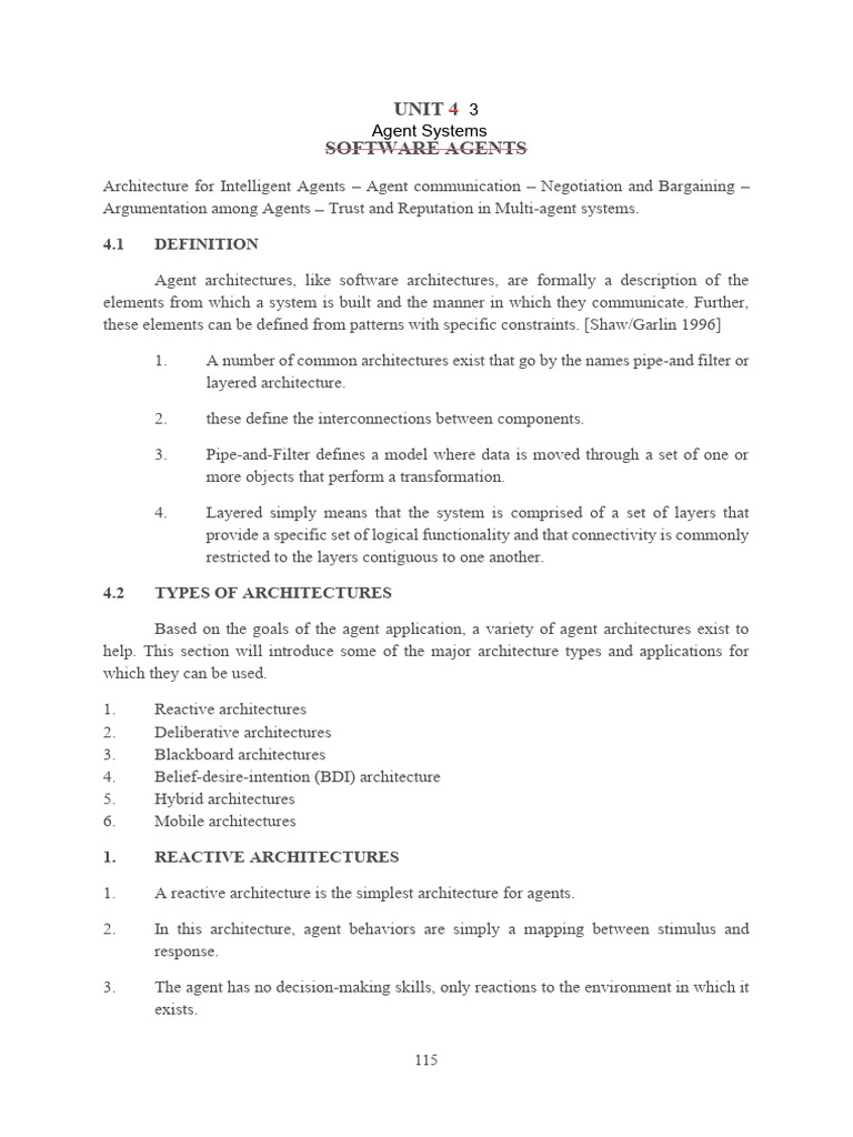 UNIT-3 Agent Systems | PDF | Semantics | Java (Programming Language)