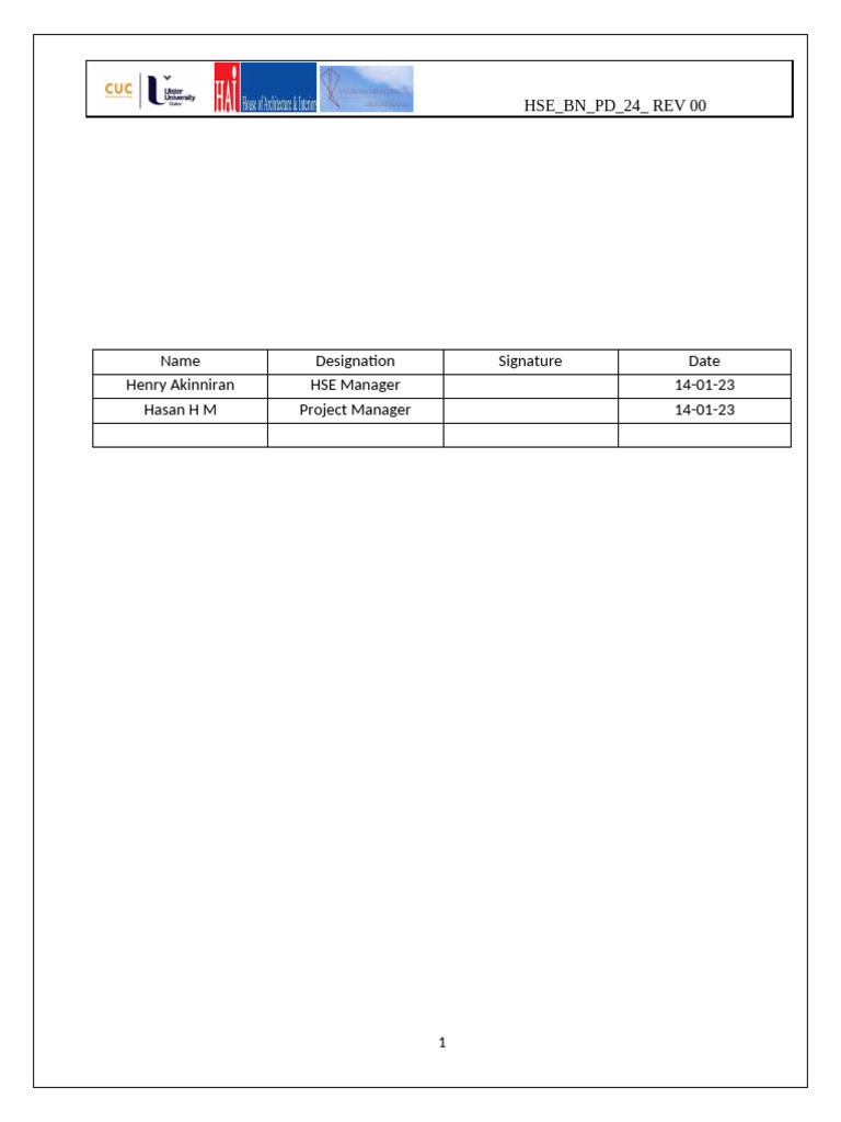 HSE BN PD 24 Traffic Management Plan | PDF | Traffic | Occupational ...