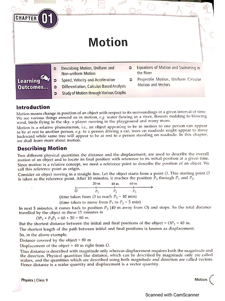 Motion Physics Ncert Y9 | PDF