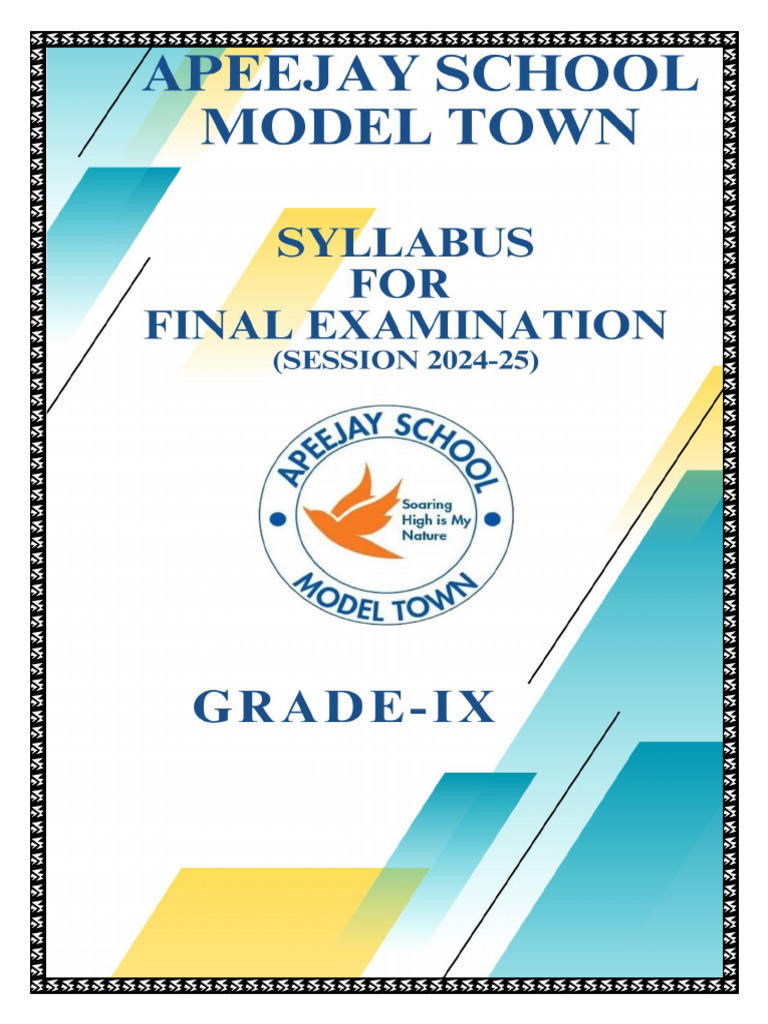 Grade Ix Final Term Syllabus 2024 | PDF | Force | Cell (Biology)
