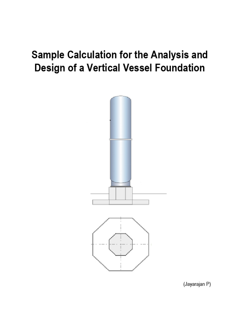 Sample Calculation For The Analysis and Design of A Vertical Vessel ...