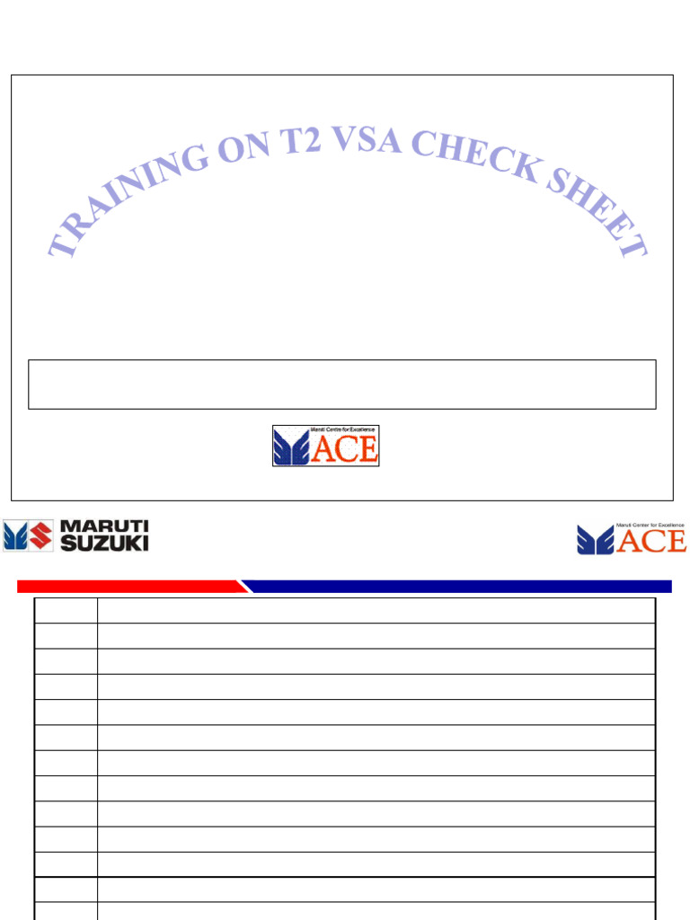 Vsa T2 Audit Check Sheet | PDF | Audit | Verification And Validation