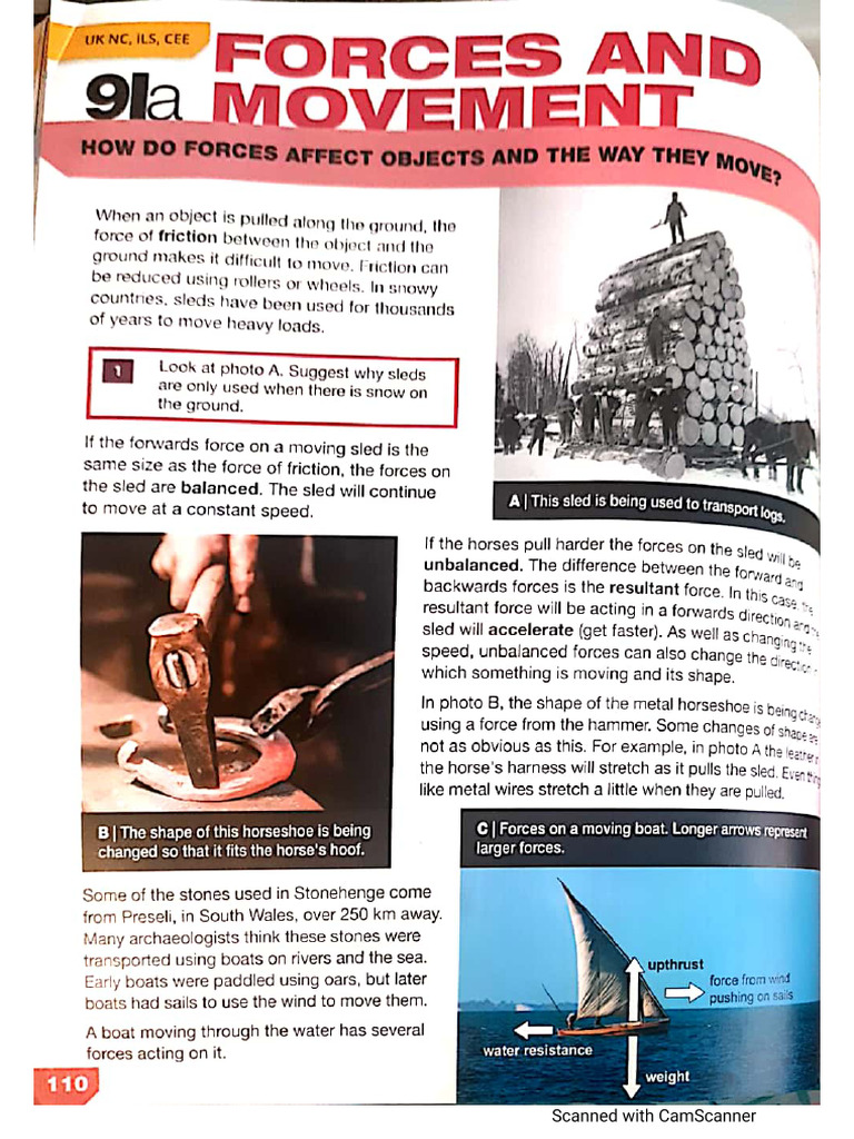 Forces and Motion Y9 Physics | PDF