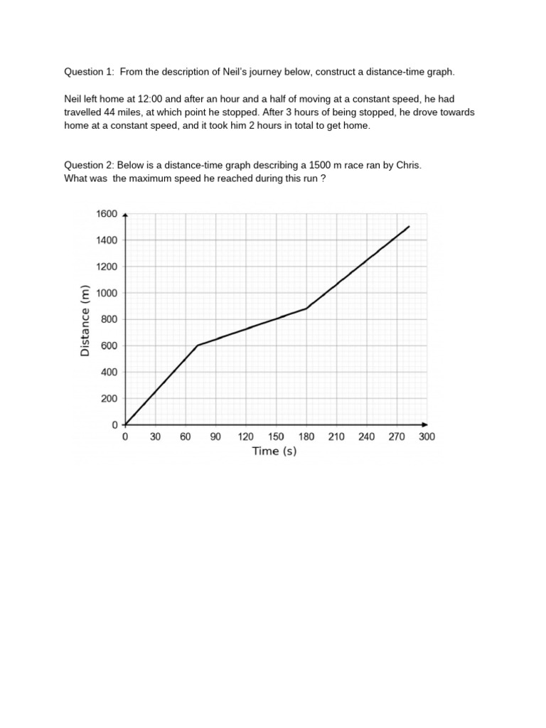 Physics - Distance Time | PDF