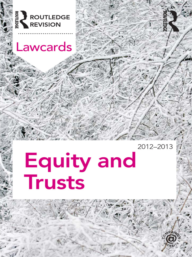 Equity and Trusts Lawcards 2012-2013 | PDF