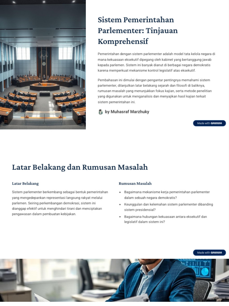 Tinjauan Sistem Pemerintahan Parlementer | PDF