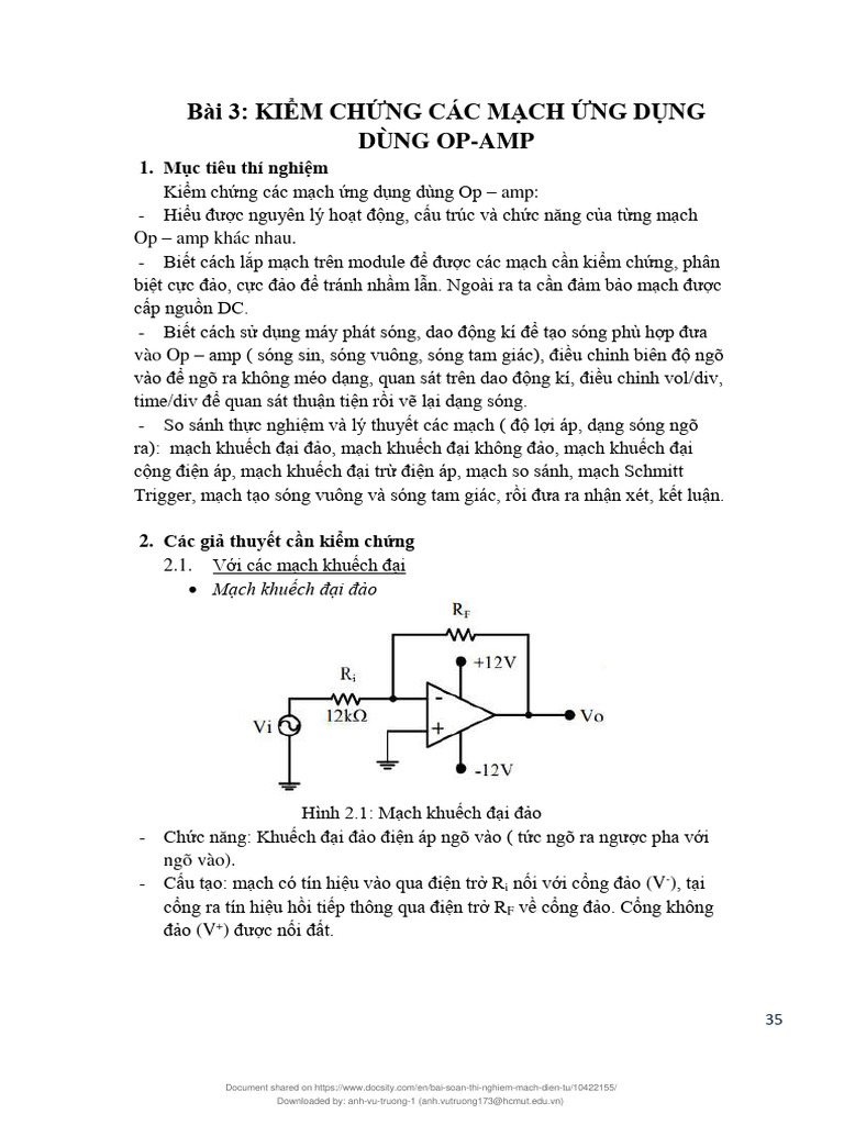 Bai 3 Soan Thi Nghiem Mach Dien Tu | PDF