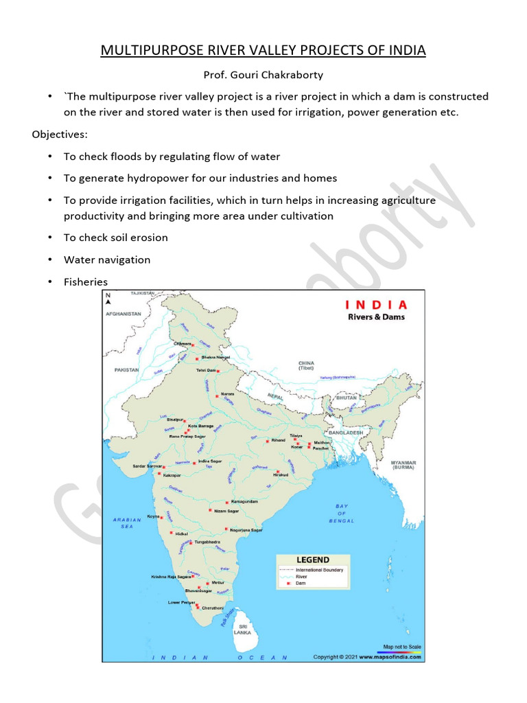 Multipurpose River Valley Projects of India | PDF | Environment ...