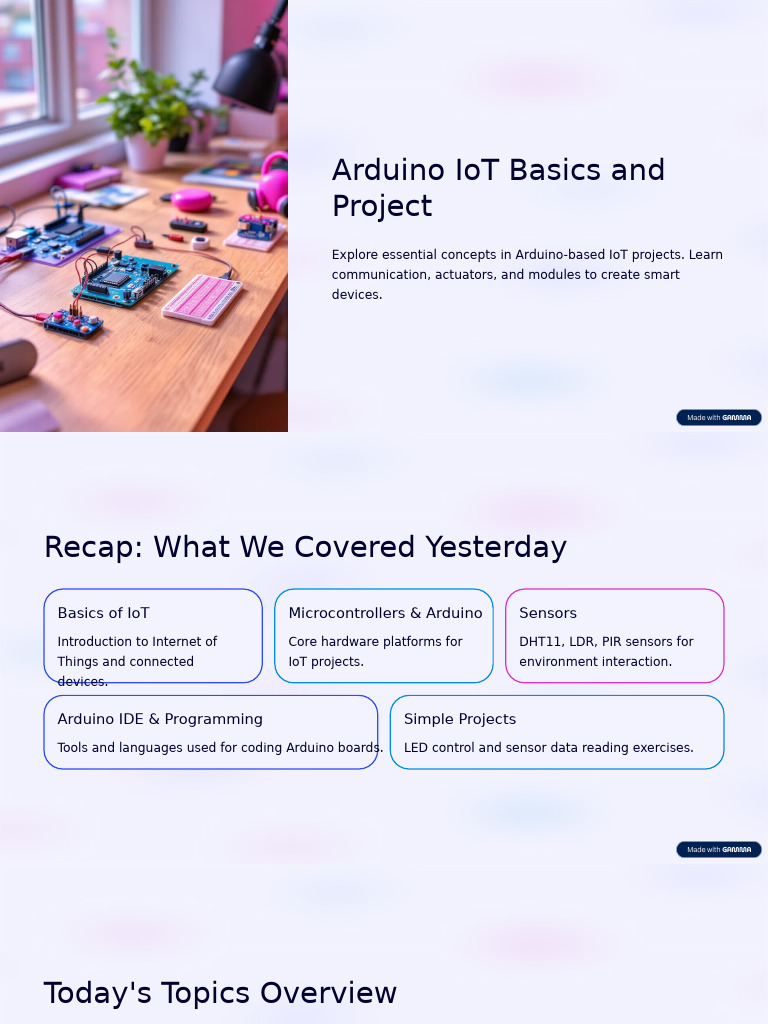 Arduino IoT Basics and Project | PDF | Internet Of Things | Arduino