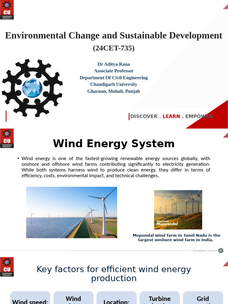 Wind Energy Systems: Onshore vs Offshore | PDF | Wind Power | Offshore ...