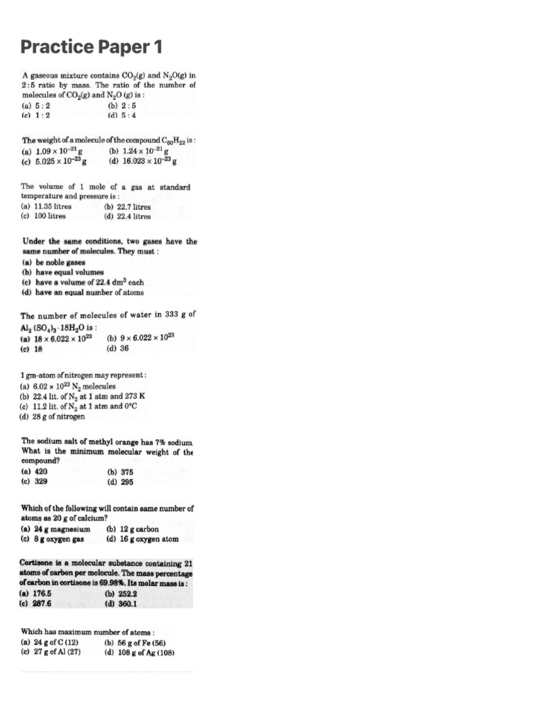 Practice Paper 1 | PDF