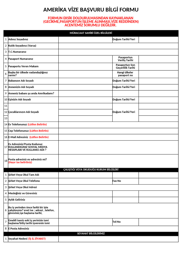 965898b0-AMERİKA BİLGİ FORMU | PDF